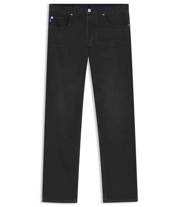 Hugo Regular-fit Jeans In Dark-gray Denim