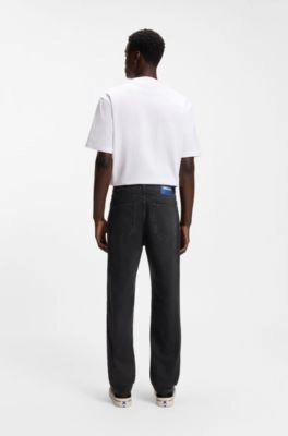 Hugo Regular-fit Jeans In Dark-gray Denim