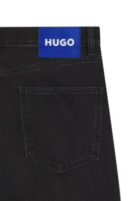 Hugo Regular-fit Jeans In Dark-gray Denim