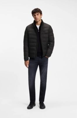 BOSS Classic Padded Jacket With Zipper Closure - Black