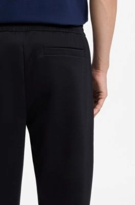 BOSS Straight-fit Pants With Drawstring Waist