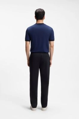 BOSS Straight-fit Pants With Drawstring Waist