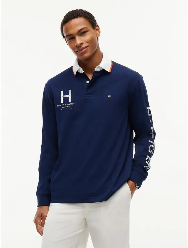 Tommy Hilfiger Classic Fit Athleisure Jersey Polo - Light Navy