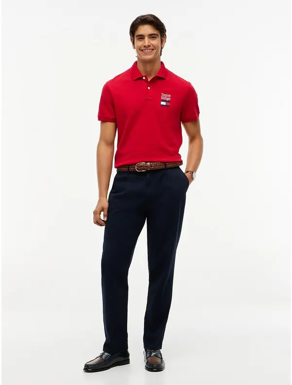Tommy Hilfiger Regular Fit Flag Graphic Pique Polo