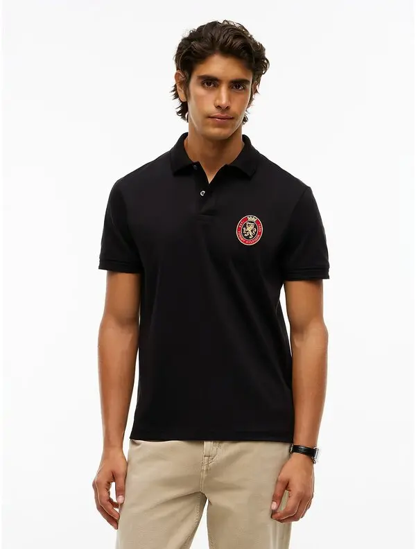 Tommy Hilfiger Regular Fit Crest Patch Interlock Polo