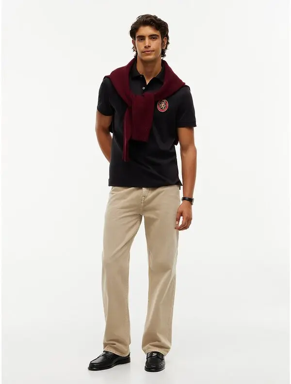 Tommy Hilfiger Regular Fit Crest Patch Interlock Polo