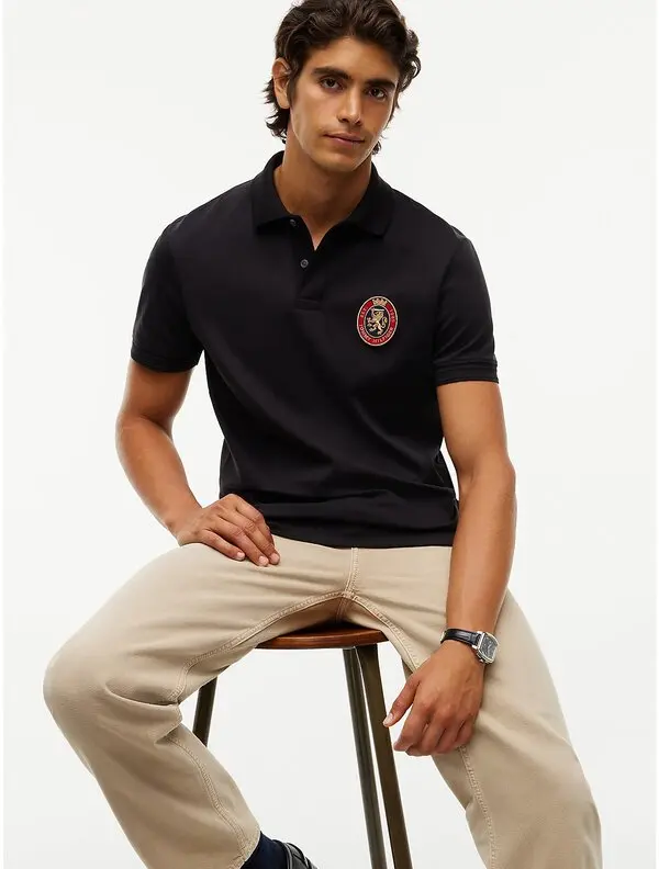 Tommy Hilfiger Regular Fit Crest Patch Interlock Polo