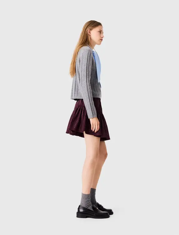 Maje Removable Poplin Collar Sweater