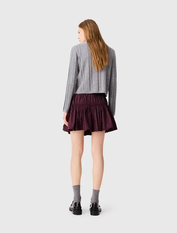 Maje Removable Poplin Collar Sweater