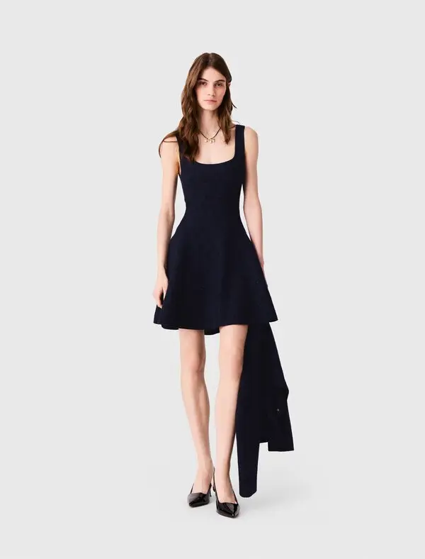 Maje Short Jacquard Skater Dress