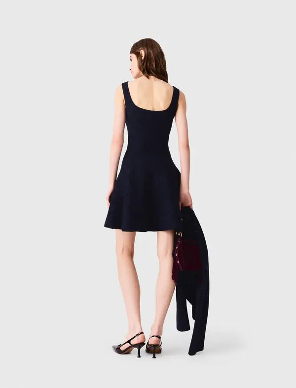 Maje Short Jacquard Skater Dress