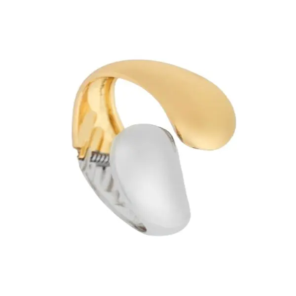 Saachi Silver / Gold Mixed Metal Overlap Cuff