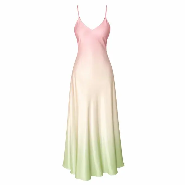Loveist Store Ombre Satin Slip Dress