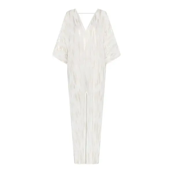 BELYED HANDCRAFT Amel Gold-accent Chiffon Beach Cover-up Belyed