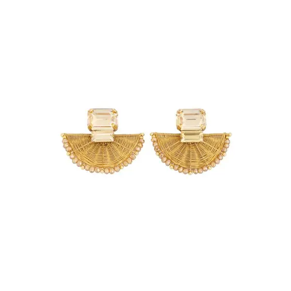 Saachi Crystal Fan Statement Earrings