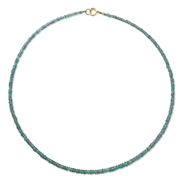 BOMBYX HOUSE Graduated Sapphire And Emerald Necklace