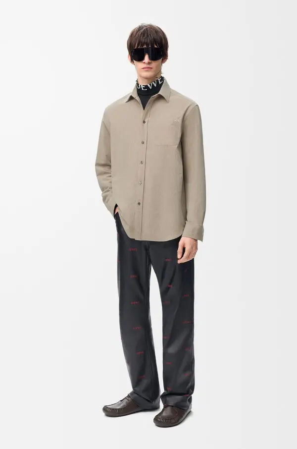 Loewe Shirt In Wool And Cotton