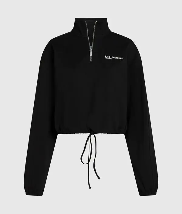 KL JEANS Jeans Half-zip Drawcord Hem Sweatshirt