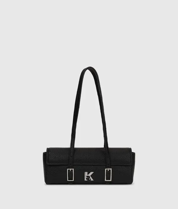 KL JEANS K Logo Elongated Shoulder Bag - Black