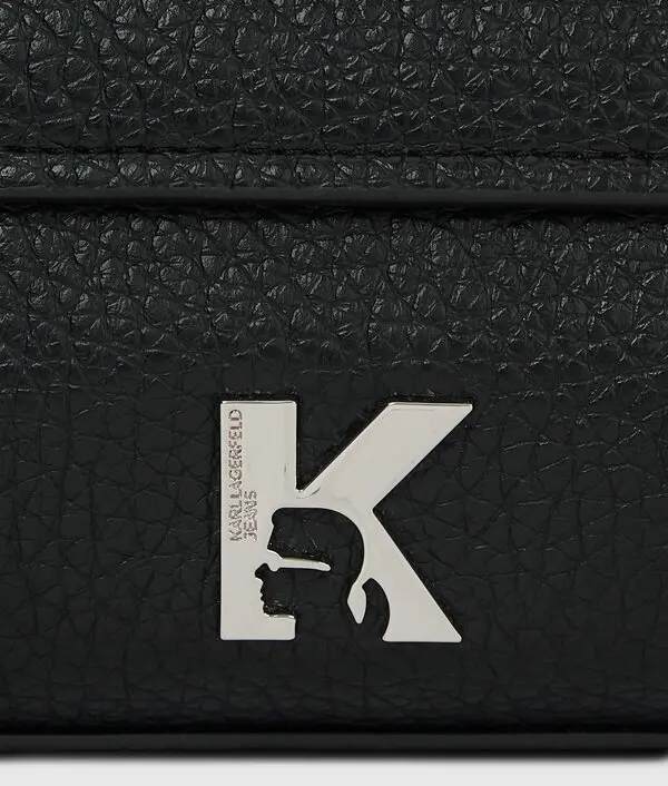 KL JEANS K Logo Elongated Shoulder Bag - Black