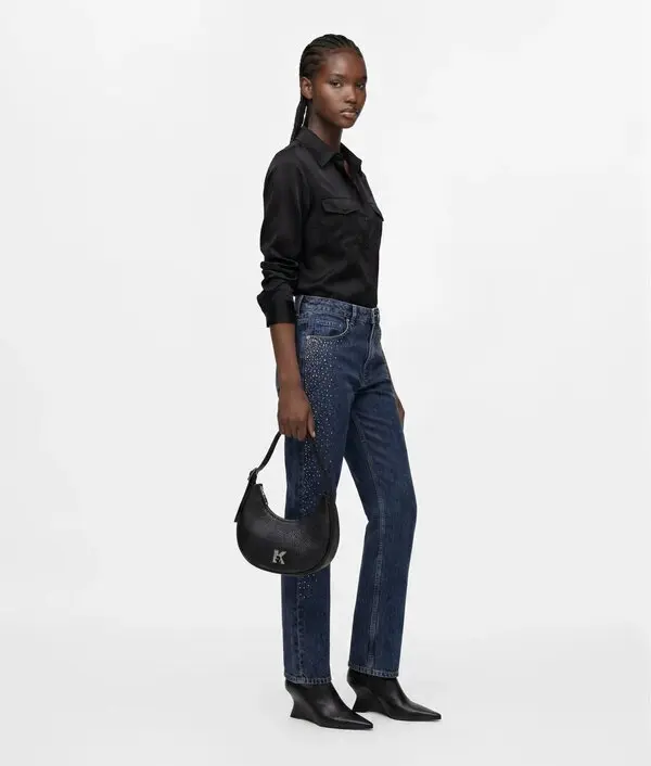 KL JEANS K Logo Half Moon Bag