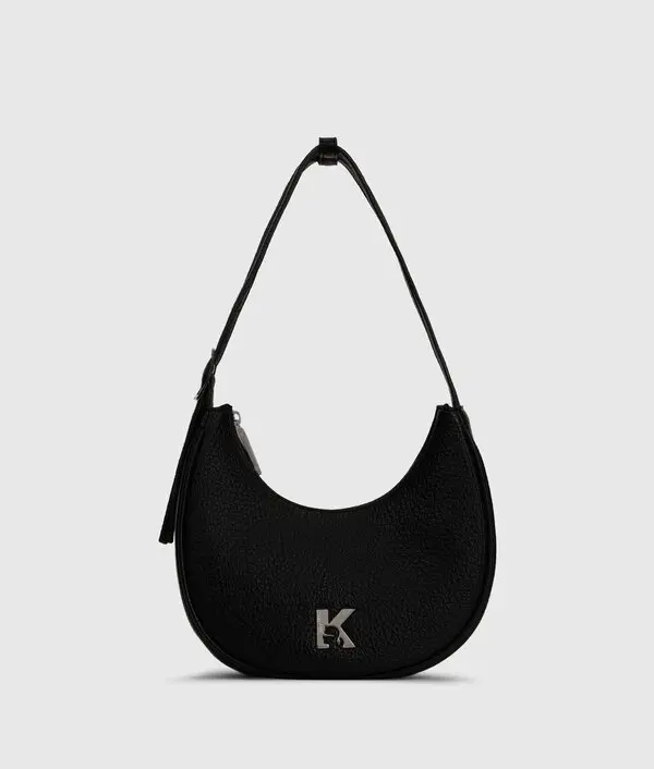 Karl Lagerfeld K Logo Half Moon Bag - Black