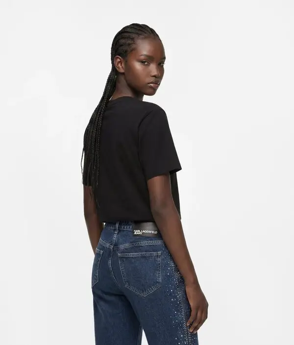 KL JEANS Jeans T-shirt With Drawcord Hem - Black
