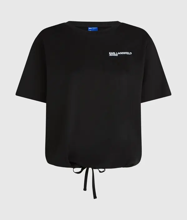KL JEANS Jeans T-shirt With Drawcord Hem - Black