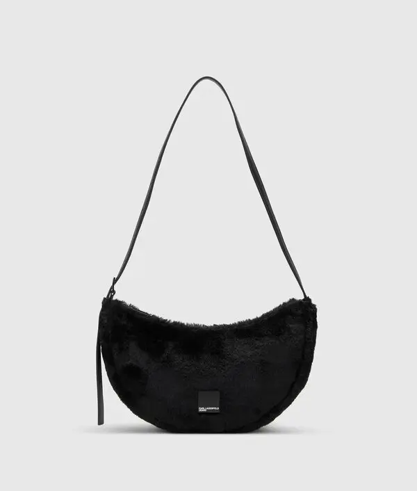 Karl Lagerfeld Faux Fur Slingbag - Black