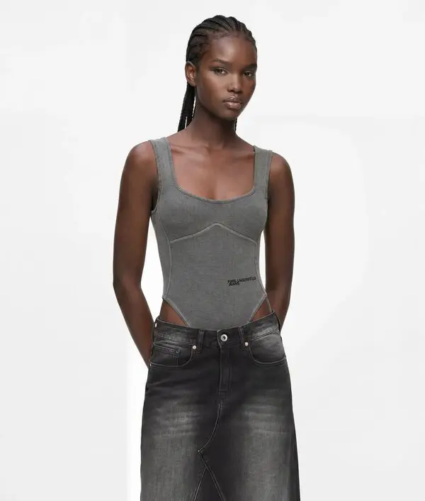KL JEANS Jeans Ribbed Organic Cotton Jersey Bodysuit