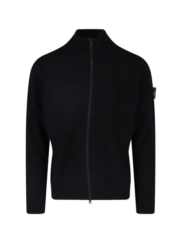 Stone Island Virgin Wool Zip Cardigan