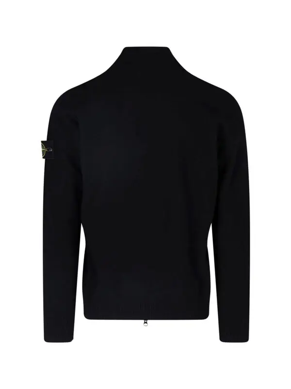 Stone Island Virgin Wool Zip Cardigan