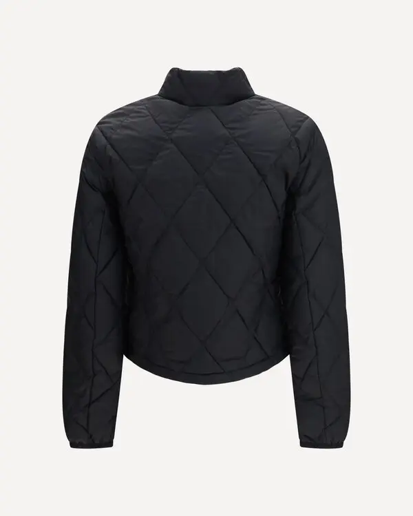 Burberry Bramford Quilted Nylon Jacket With Check Tape - Black