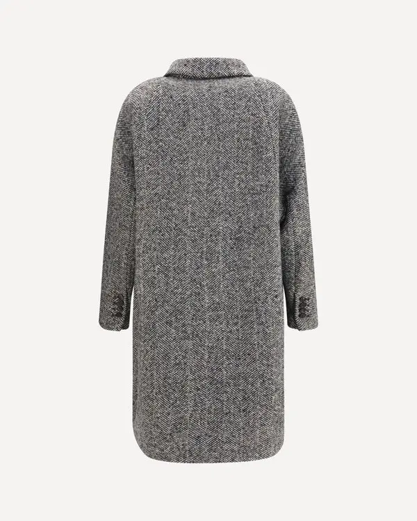Brunello Cucinelli Double-breasted Wool And Alpaca Blend Coat With Sequins