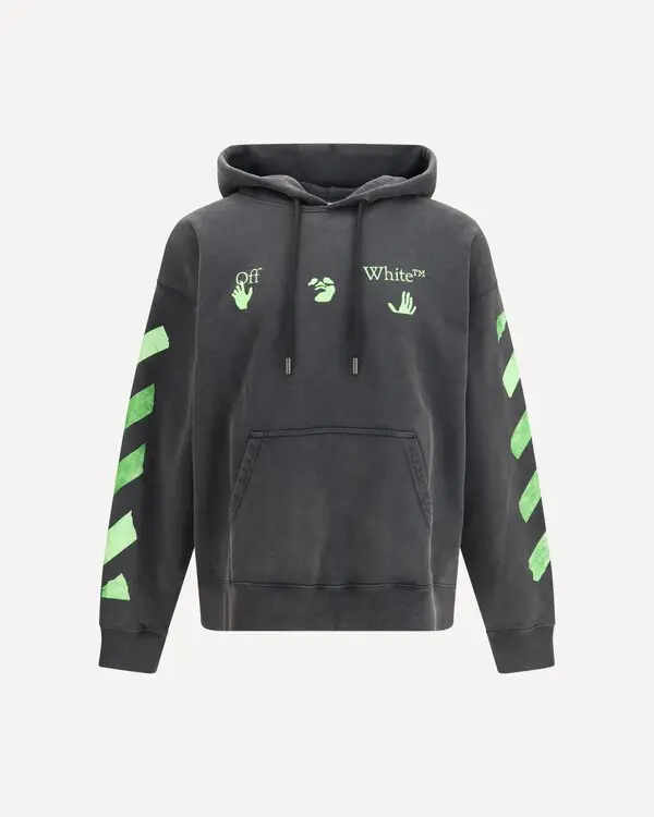 Off-White Bacco Arrow Skate Hooded Sweatshirt Ale - Grey