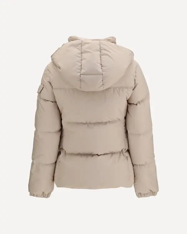 Moncler Fourmines Hooded Short Down Jacket - Beige