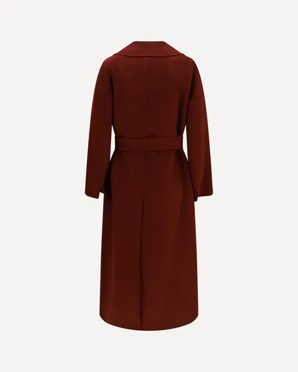 WEEKEND MAXMARA Poldo Virgin Wool Coat - Bordeaux