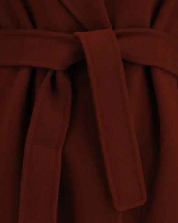 WEEKEND MAXMARA Poldo Virgin Wool Coat - Bordeaux