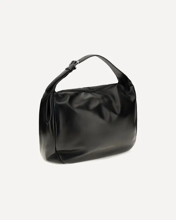 Brunello Cucinelli Boule Nappa Leather Shoulder Bag - Black