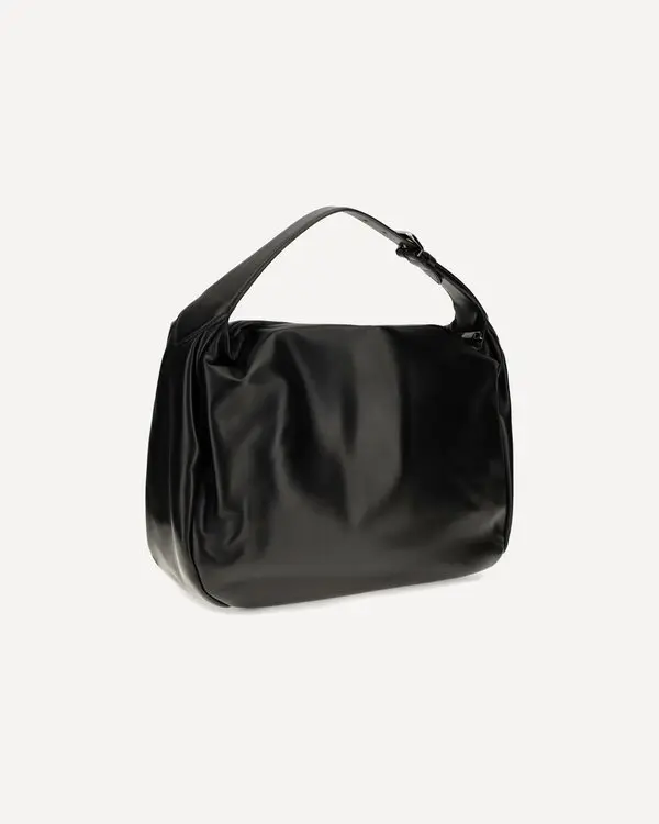 Brunello Cucinelli Boule Nappa Leather Shoulder Bag - Black