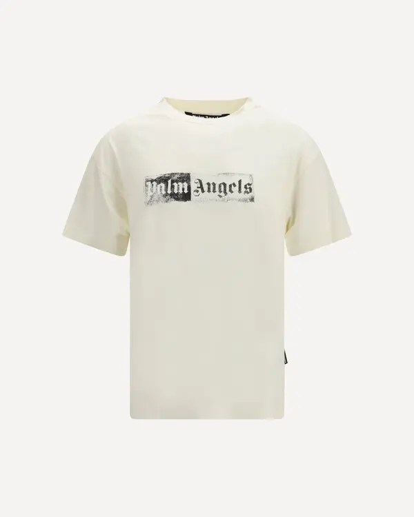 Palm Angels Stap T-shirt With Logo Ale