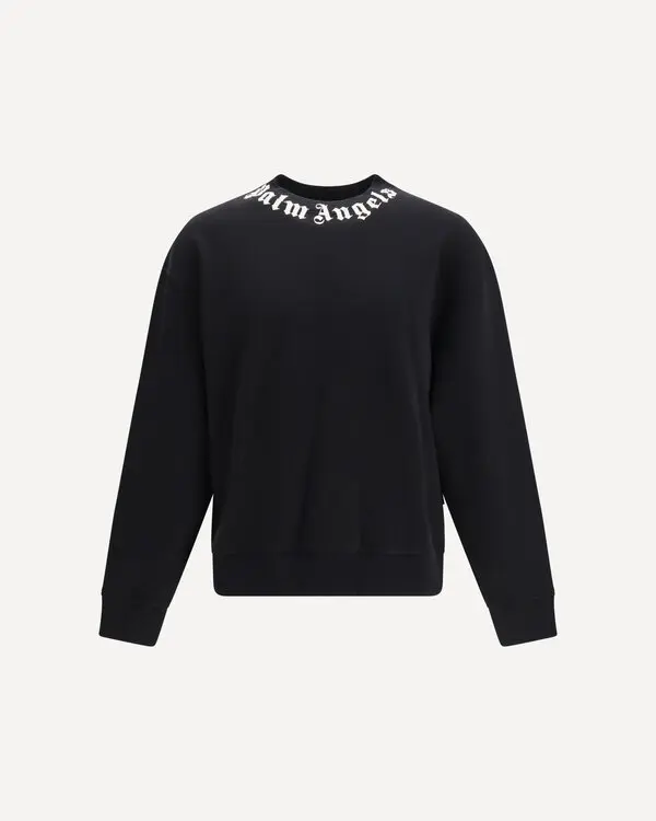 Palm Angels Cotton Crewneck Sweatshirt With Ogo Mae