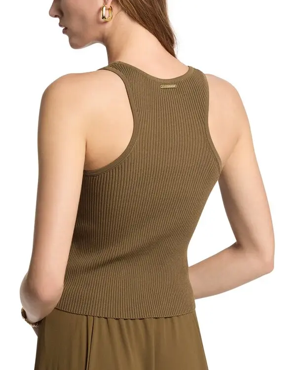 Michael Kors Ribbed Racerback Scoop Neck Tank