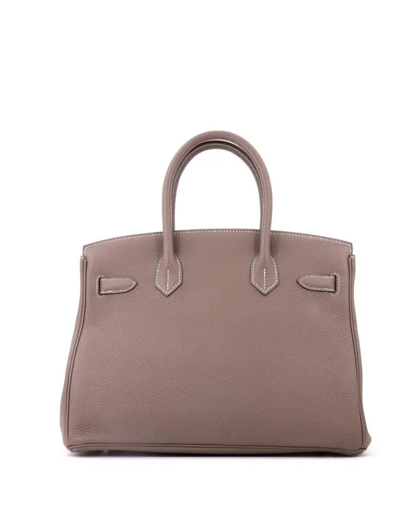 Hermès Birkin 30 Handbag Grey Togo With Gold Hardware