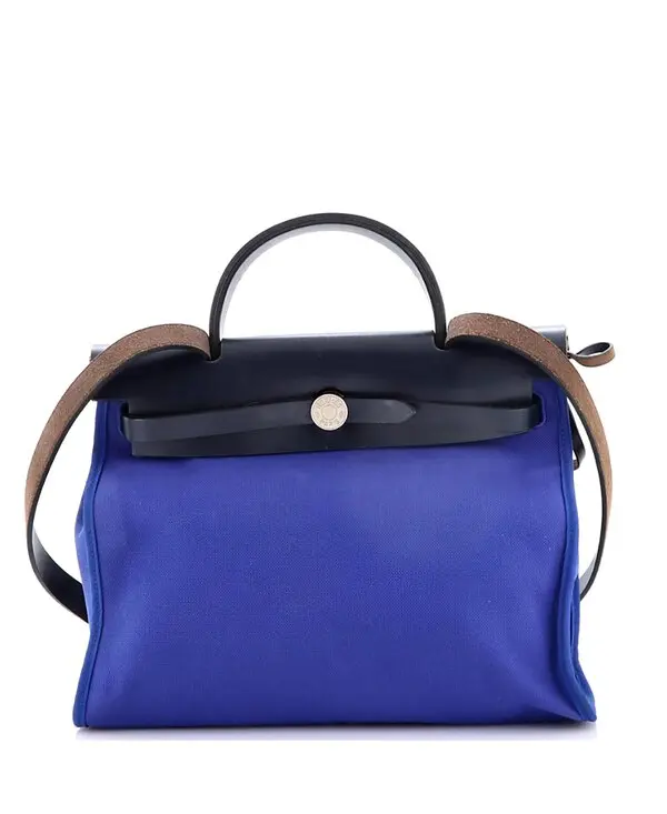 Hermès 31 Herbag Zip Leather And Toile