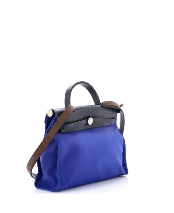 Hermès 31 Herbag Zip Leather And Toile