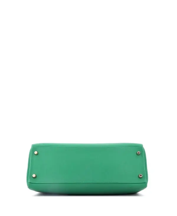Hermès Kelly 32 Handbag Green Evercolor With Gold Hardware