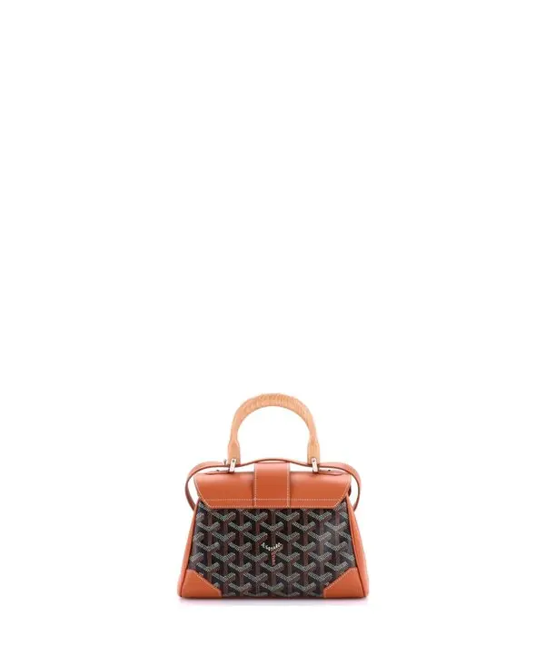Goyard Saigon Top Handle Bag Coated Canvas With Leather