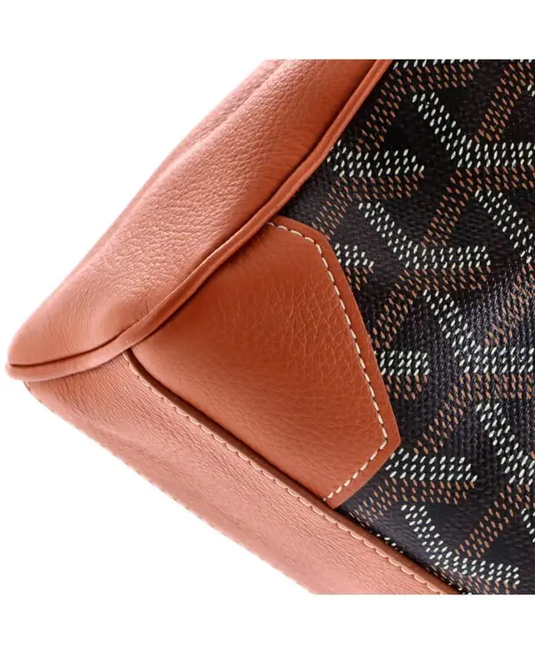 Goyard Saigon Top Handle Bag Coated Canvas With Leather