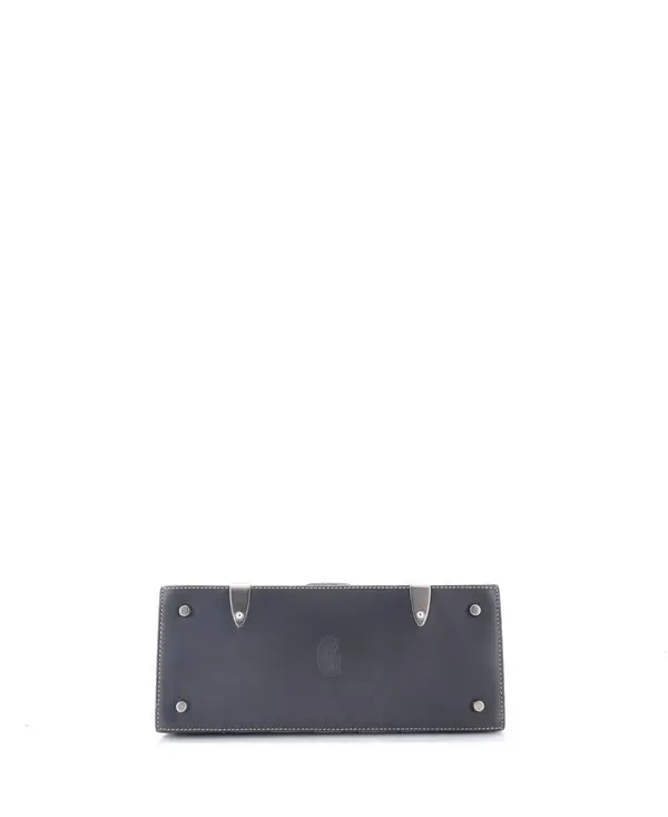 Goyard Pm Saigon Top Handle Bag Coated Canvas With Leather - Gray